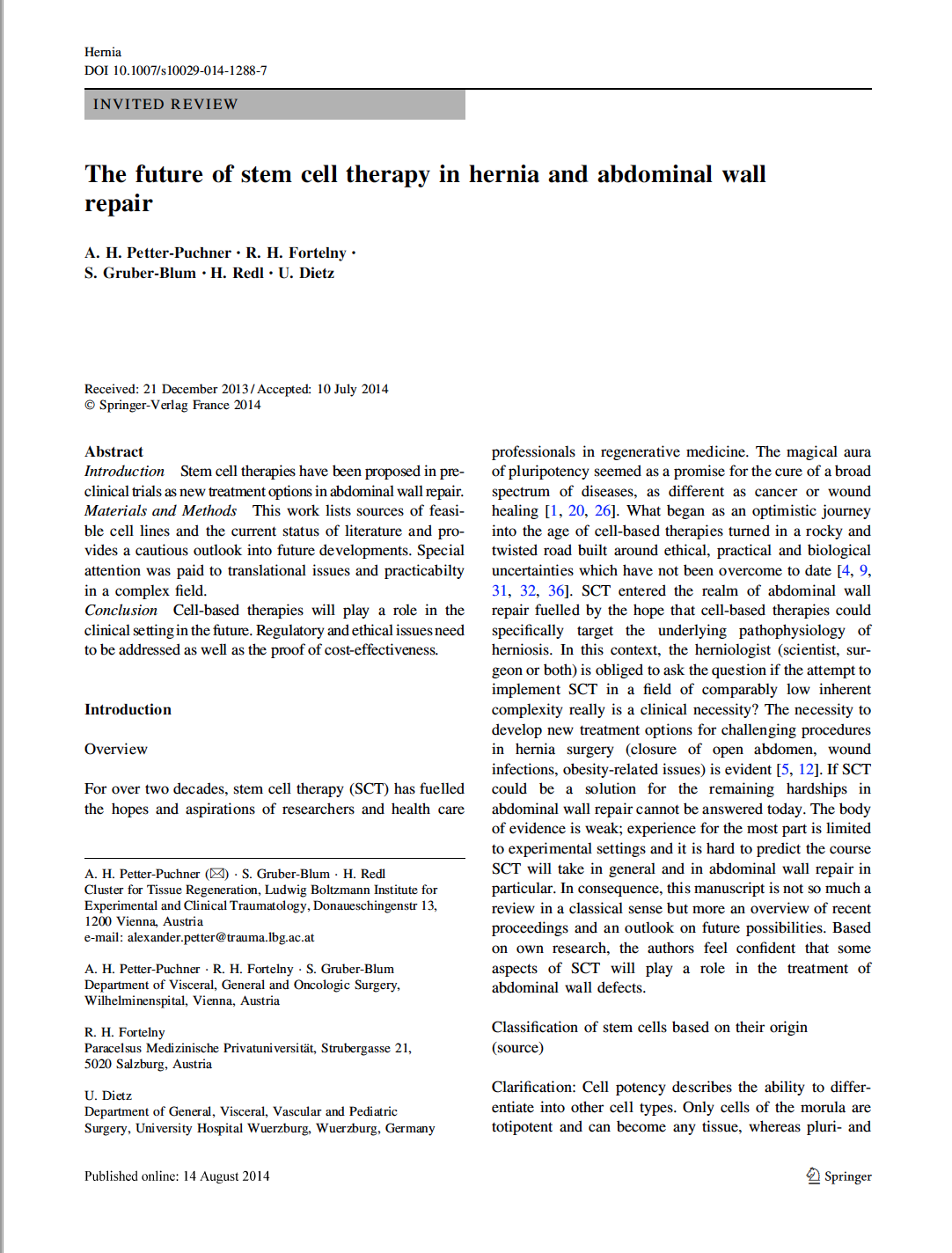 STEM CELLS: snake oil or a valid therapy? | Atlanta Hernia Surgeon Lee ...